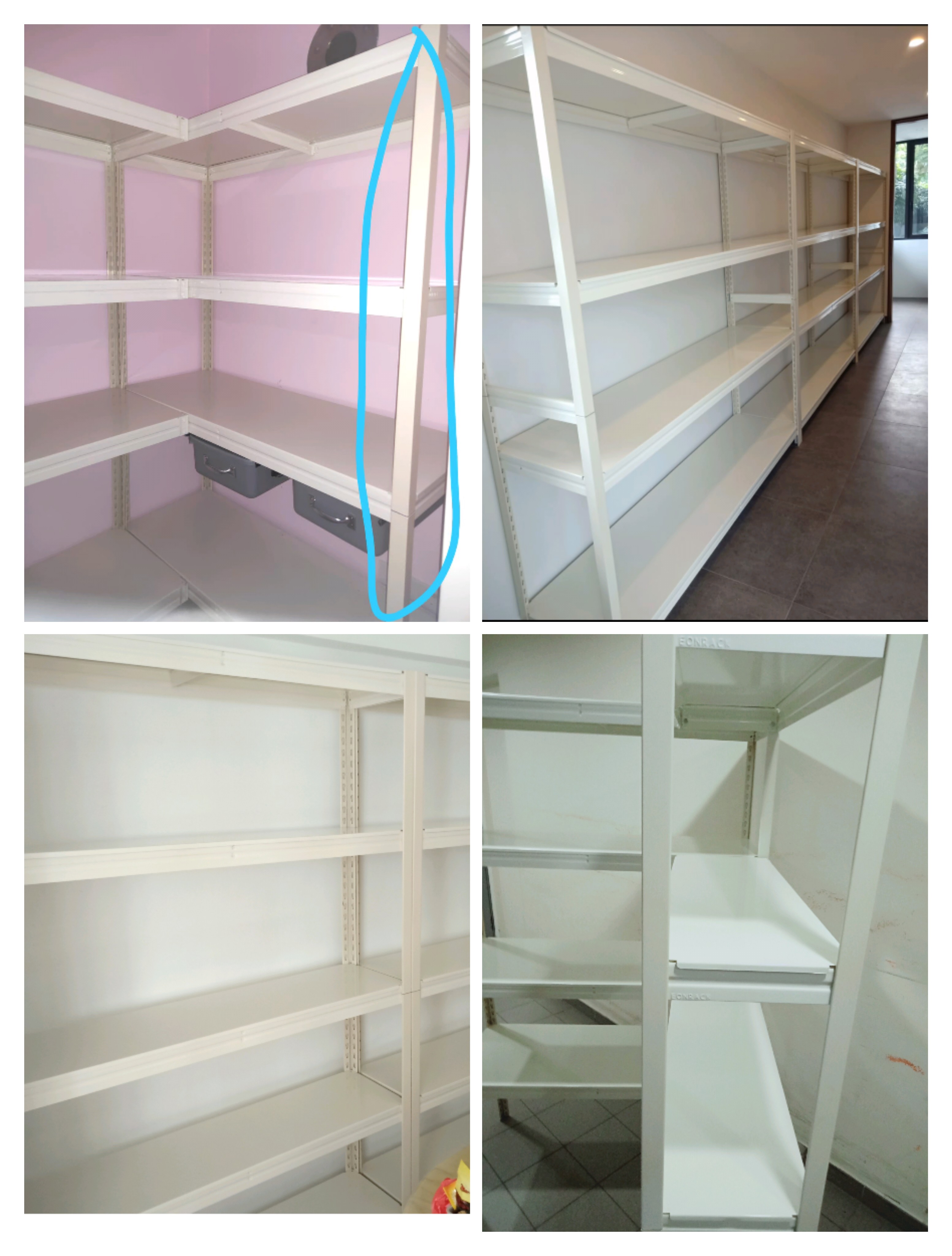 Boltless Display Racks Singapore | Concealed Holes Living Room storage