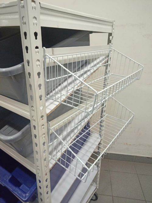 Inclined Container Trolley Singapore | Boltless Racks - Sgshelving.com
